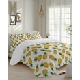 4 Piece Duvet Cover Set Queen, Fruit Pineapple Pattern Soft Breathable ...