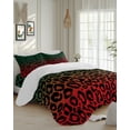 4 Piece Duvet Cover Set Queen, Leopard Print Animal Print Texture Art ...