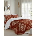 4 Piece Duvet Cover Set Queen, Mid Century Retro Floral Texture Soft ...