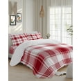 4 Piece Duvet Cover Set Queen, Red White Gradual Soft Breathable ...
