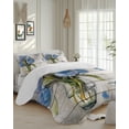 4 Piece Duvet Cover Set Queen, Spring Blue Flower Butterfly Soft ...