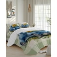 4 Piece Duvet Cover Set Queen, Spring Farm Sunflower Blue Truck Soft ...