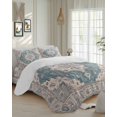 4 Piece Duvet Cover Set Queen, Vintage Mid-Century Turkish Pattern Soft ...