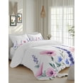 4 Piece Duvet Cover Set Queen, Watercolor Spring Idyllic Lavender ...