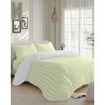 4 Piece Duvet Cover Set Queen, Yellow Geometric Stripe Texture Soft ...