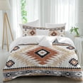 4 Piece Duvet Cover Set Twin, Aztec Bohemian Ethnic Style Soft ...