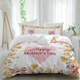 4 Piece Duvet Cover Set Twin, Mother's Day Yellow Red Floral Soft ...