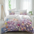 4 Piece Duvet Cover Set Twin, Spring Flowers Retro Oil Painting Art ...