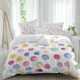 4 Piece Duvet Cover Set Twin, Watercolor Polka Dot Seamless Soft ...