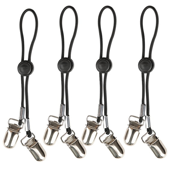 4 Piece Elastic Bed Sheet Straps with Metal Adjustable Clips for ...