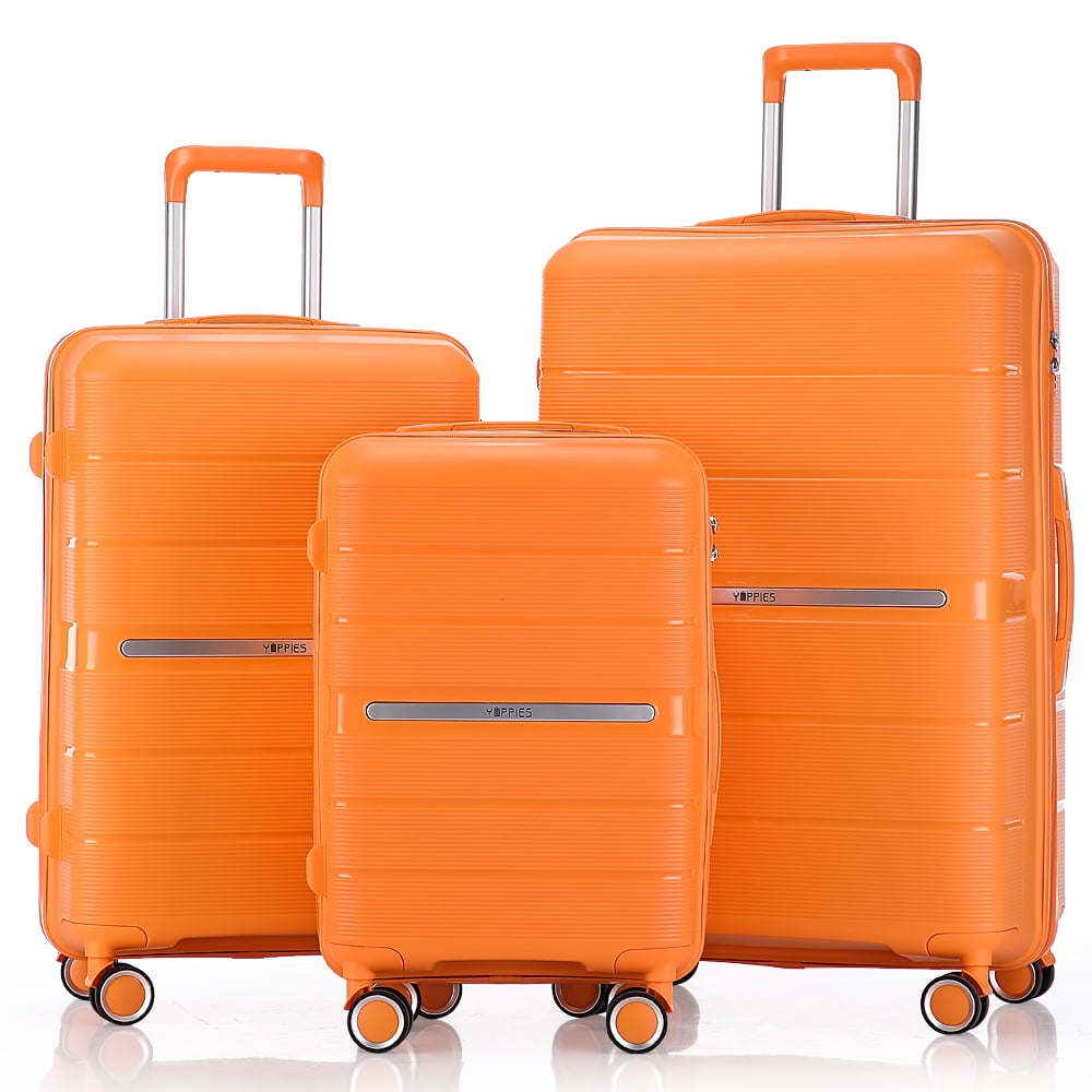 4 Piece Expandable Luggage Set with TSA Lock, 14/20/24/28 Inch PP ...