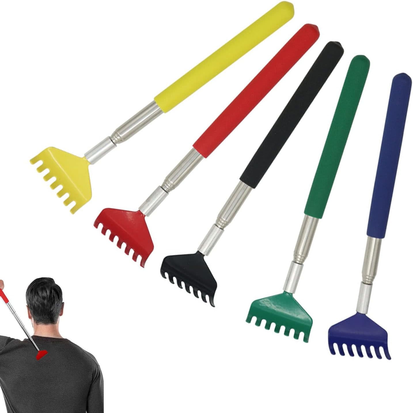 4 Piece Extendable Back Scratcher Massage Bear Claw with Telescopic ...