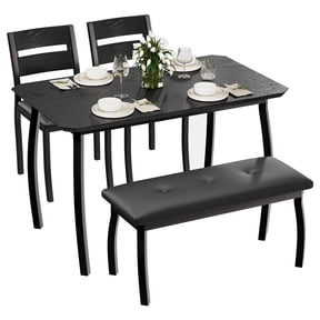 Hmlinktt 4 Pieces Kitchen Table and Chairs Set for 4, 43 inch Dining ...