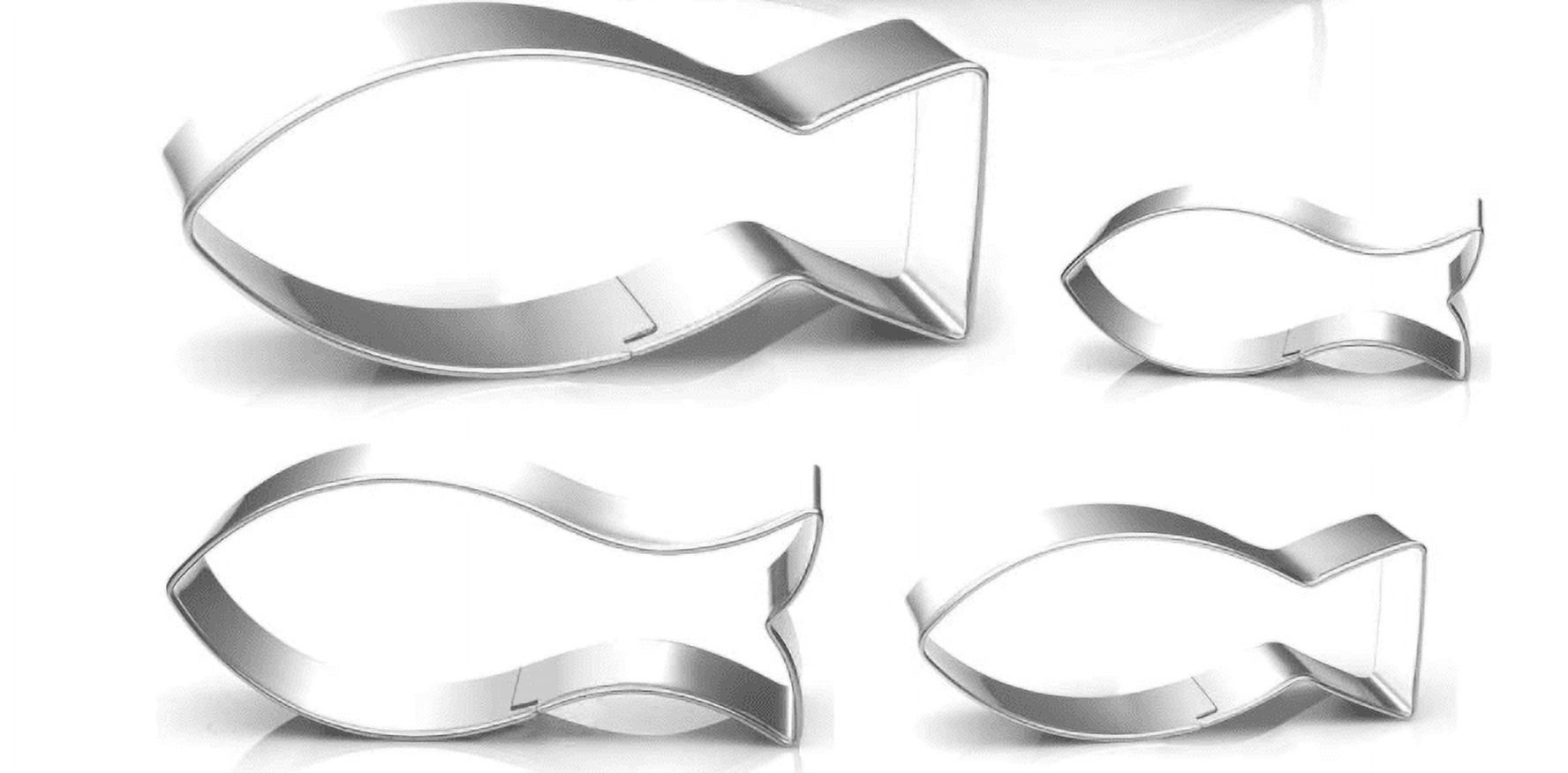 4-Piece Fish Design Cookie Cutter Set, Stainless Steel, Great for ...