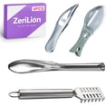 4 Piece Fish Scaler Set with Stainless Steel Descaler Tool Sawtooth ...