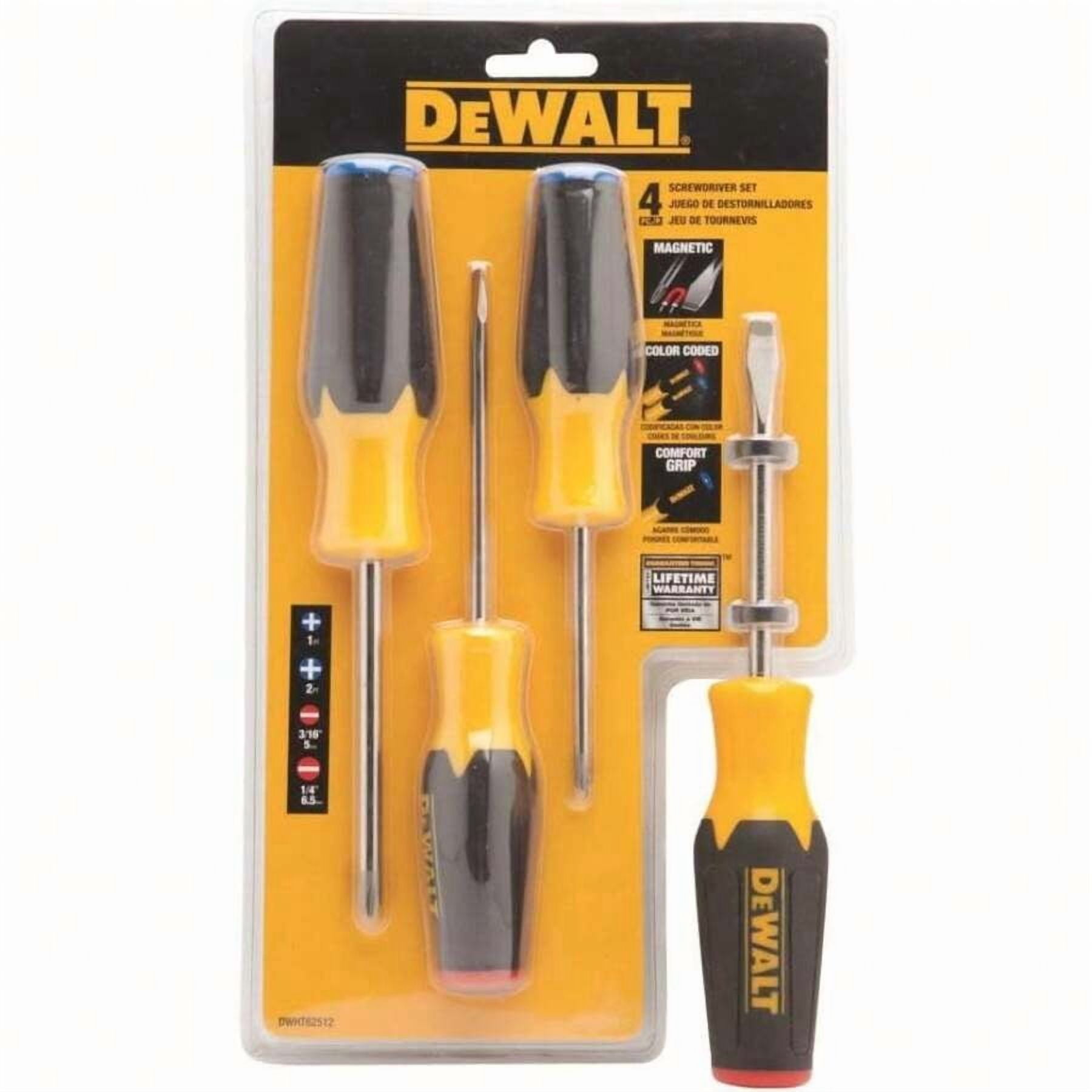 4-Piece Fixed Blade Screwdriver Set with Comfort Grip, Professional ...