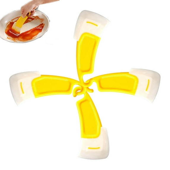 4-Piece Flexible Plastic Pan Scrapers, Heat-Resistant Dishwashing Tools ...