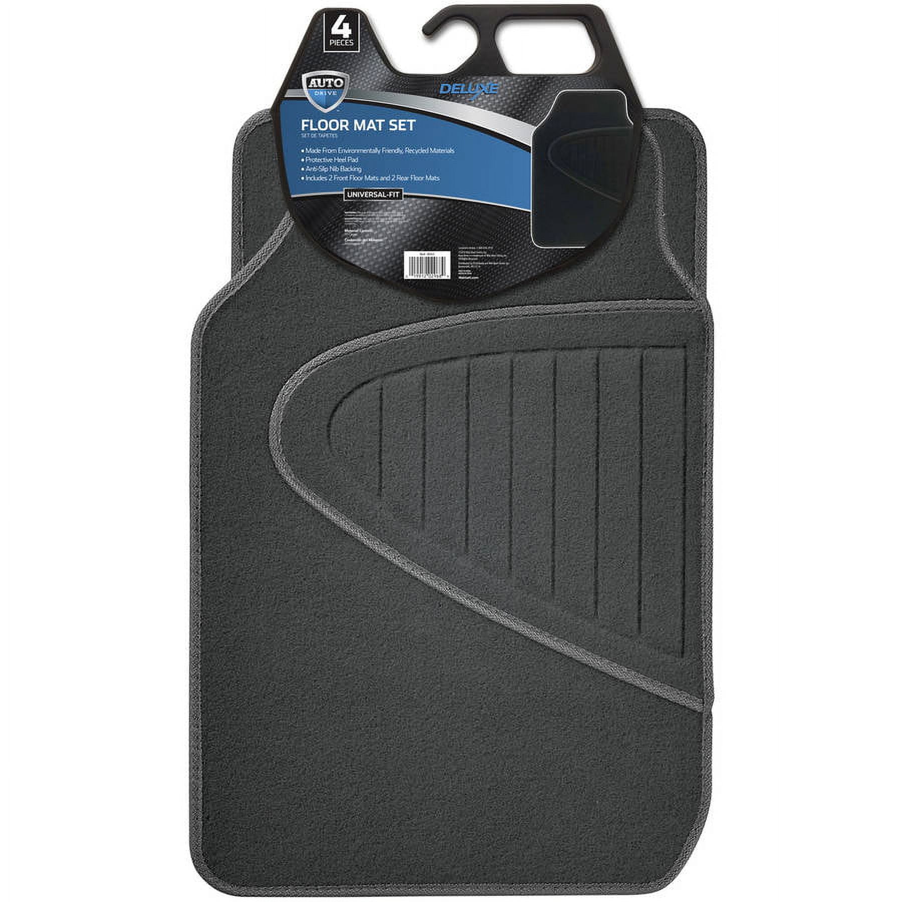 4-Piece Floor Mat, Black - Walmart.com
