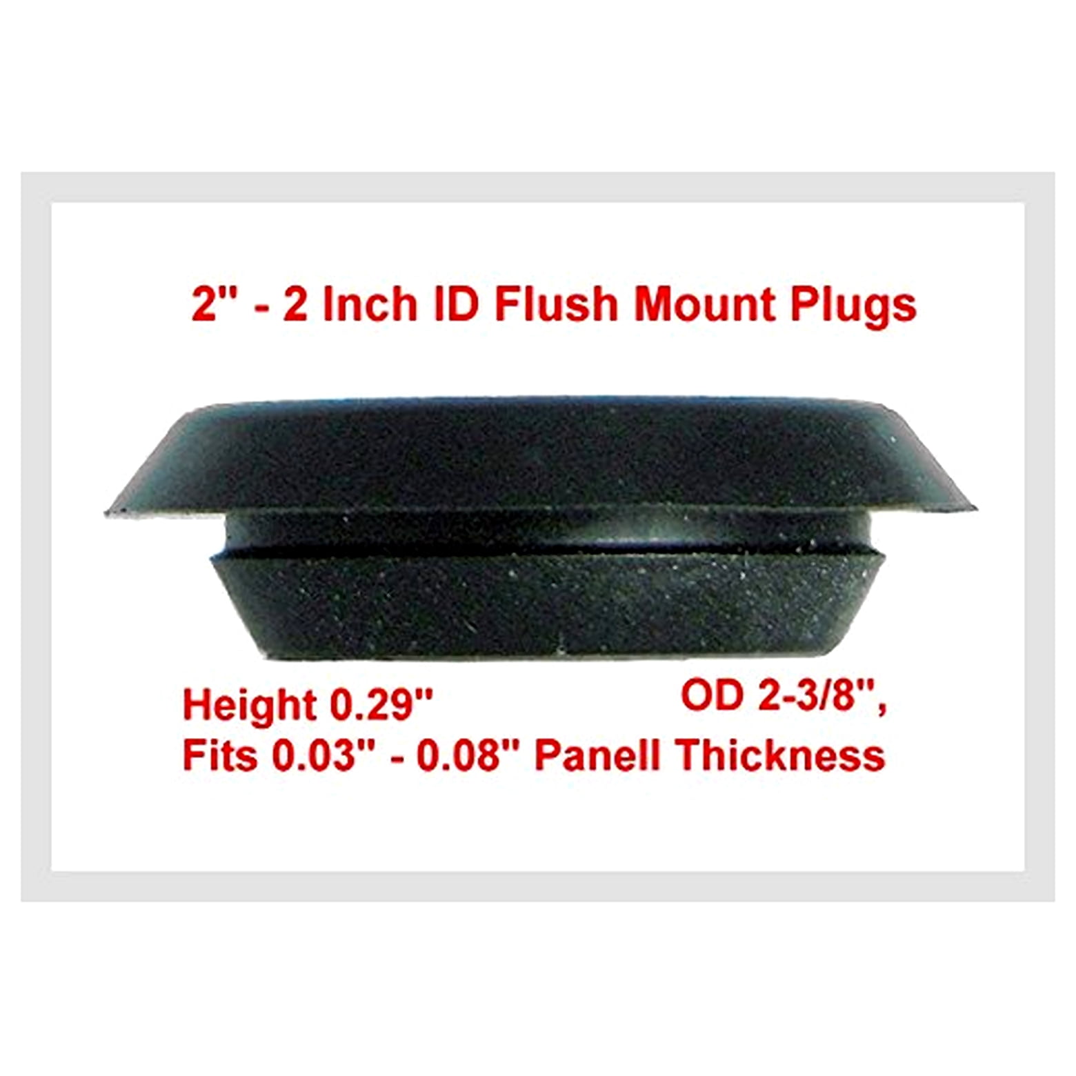 4 Piece Flush Mount Black Hole Plug Assortment 1" 2" 3" 4" inch for ...