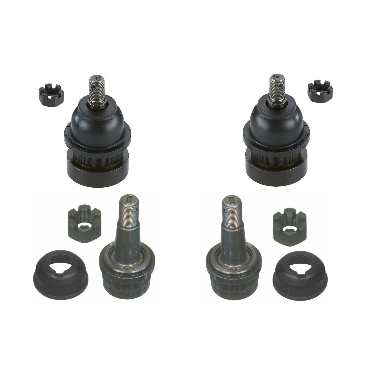 4 Piece Front Lower & Upper Ball Joints Suspension LH & RH Set ...