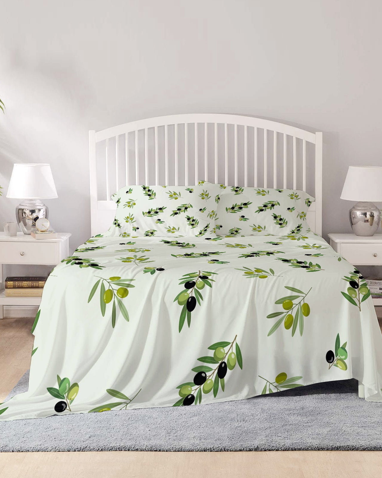 4 Piece Full Sheet Set Spring Botanical Sheets Set for Full Size Bed ...