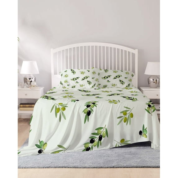 4 Piece Full Sheet Set Spring Botanical Sheets Set for Full Size Bed ...