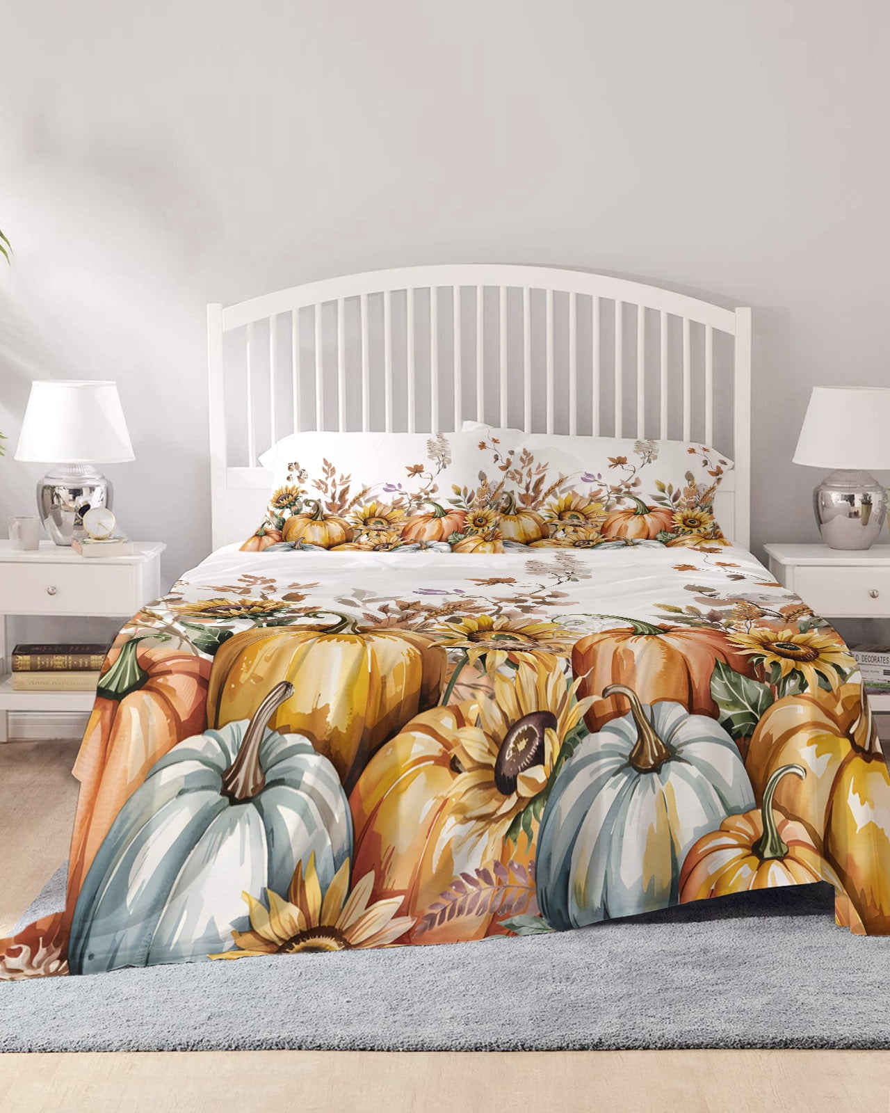 4 Piece Full Sheet Set Thanksgiving Sheets Set for Full Size Bed ...
