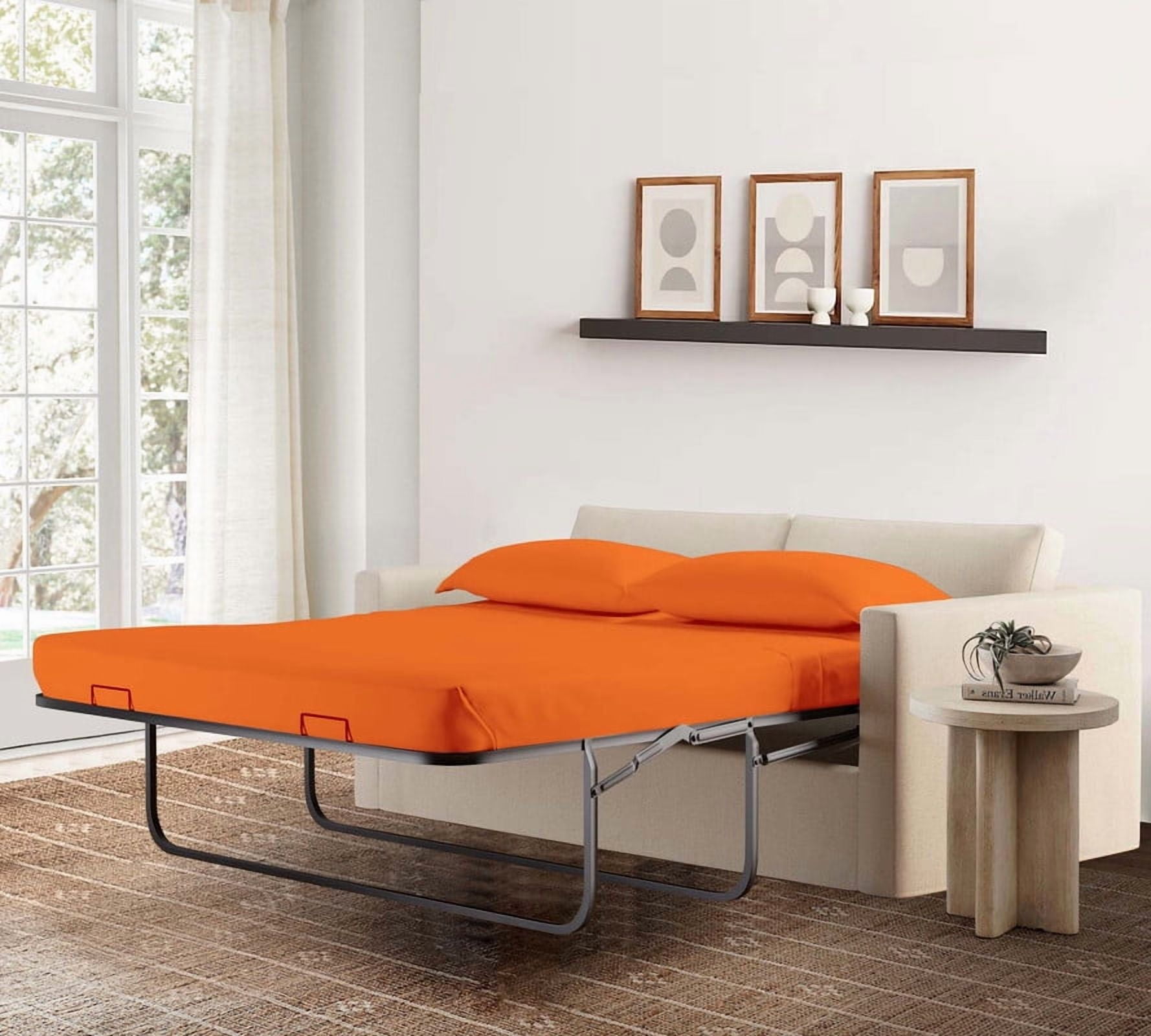 4-Piece Full Sleeper Sofa Sheet Set, 100% Egyptian Cotton, 600 Thread ...