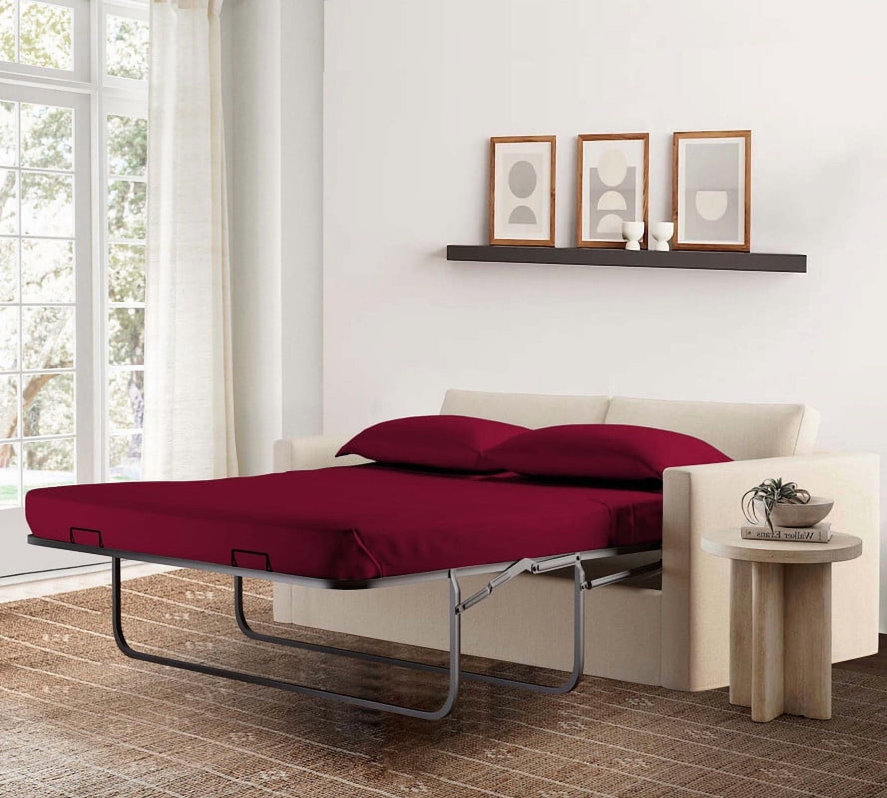 4-Piece Full Sleeper Sofa Sheet Set, 100% Egyptian Cotton, 800 Thread ...