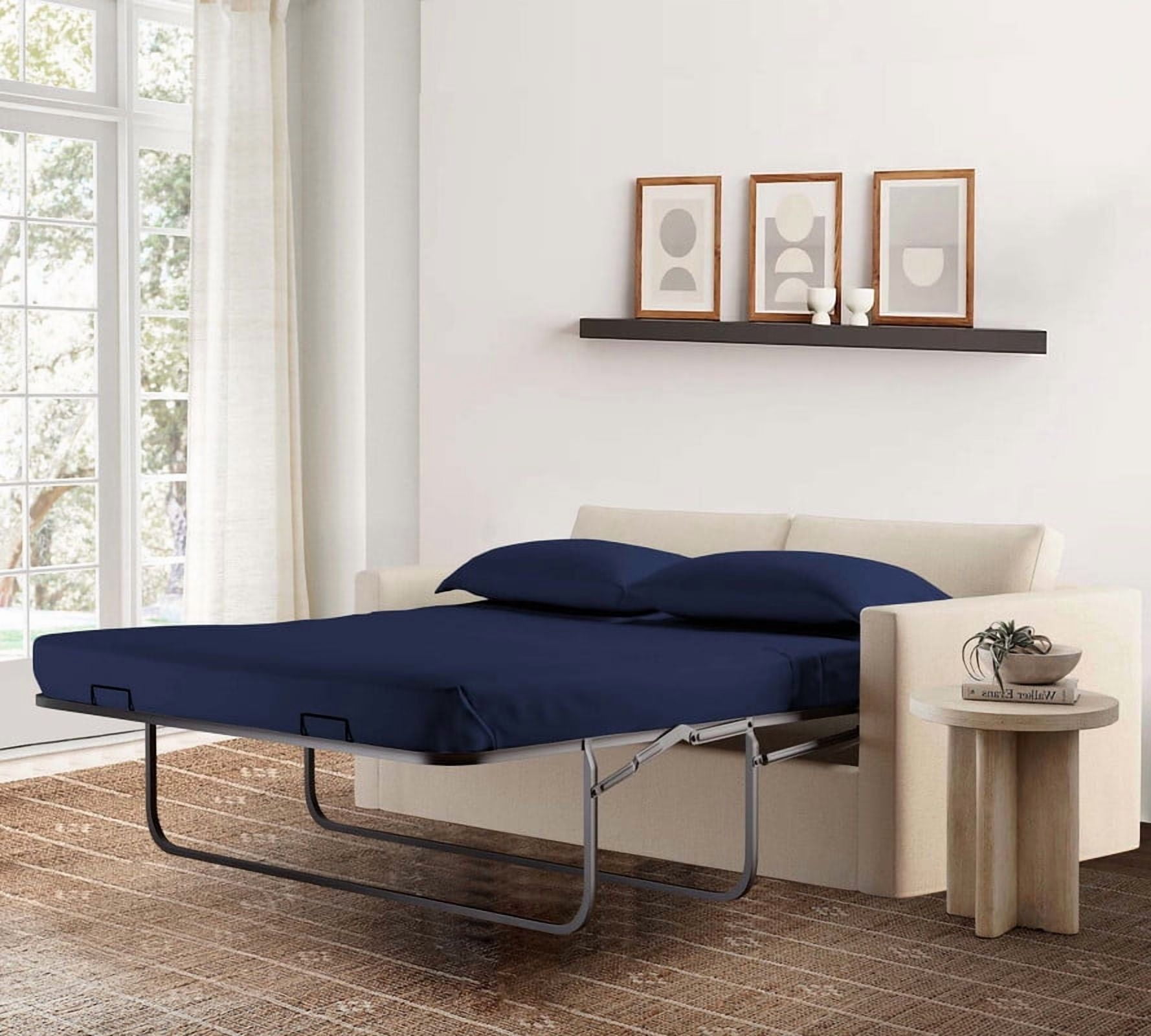 4-Piece Full Sleeper Sofa Sheet Set, 100% Egyptian Cotton, 800 Thread ...