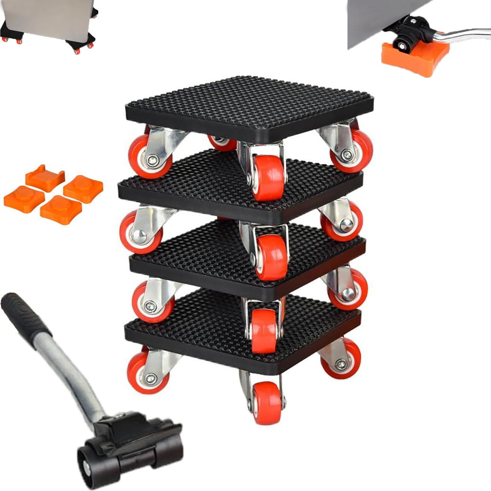 4-Piece Furniture Lifter & Mover Set Heavy Duty Dolly System with 360 ...