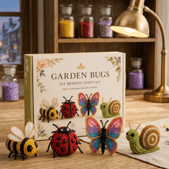 4-Piece Garden Bugs 3D Beaded Animal Kit, DIY Beading Kits for Adults ...