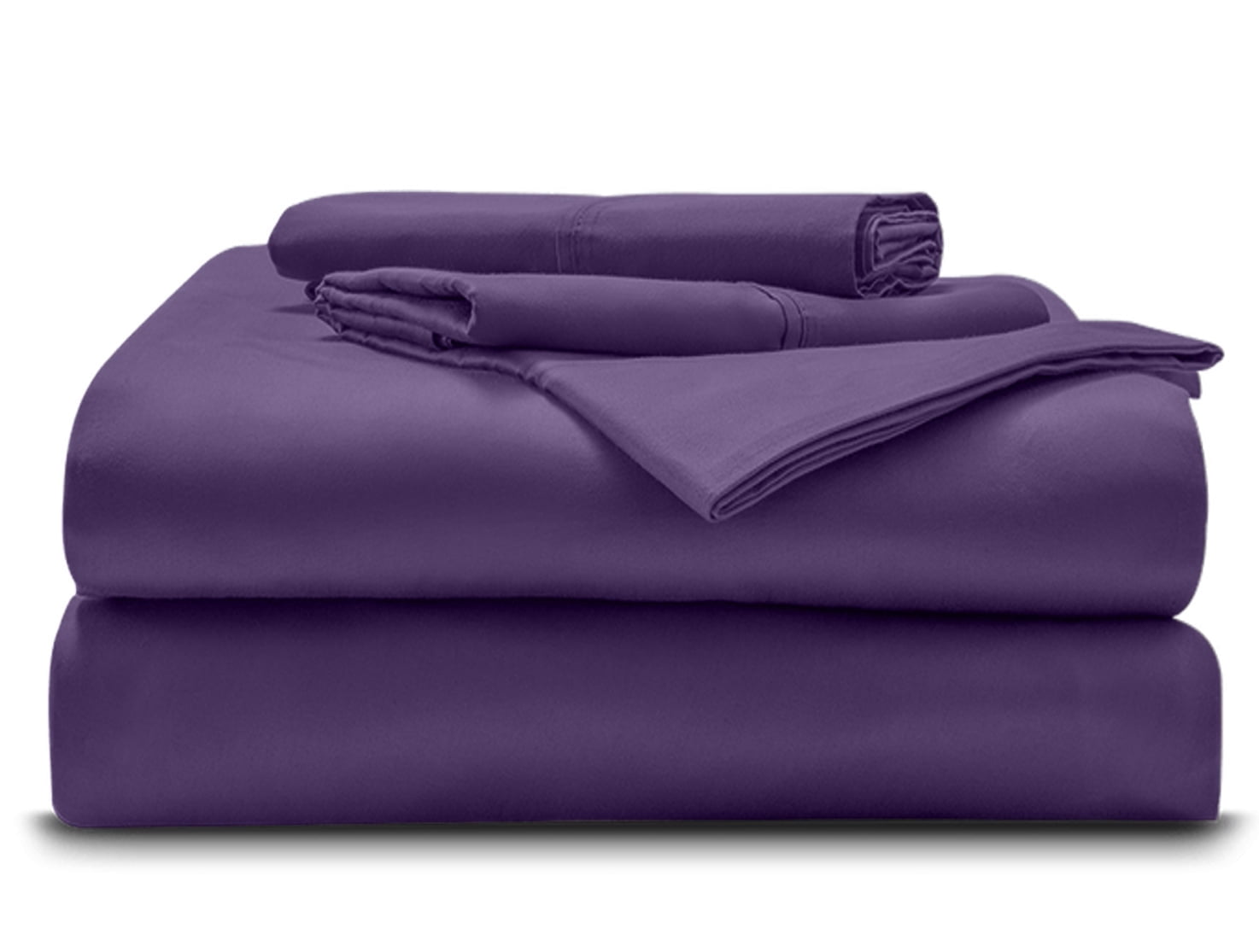 4-Piece Giza Cotton Queen-XL Size Sheet Set - Premium 1000-Thread-Count ...