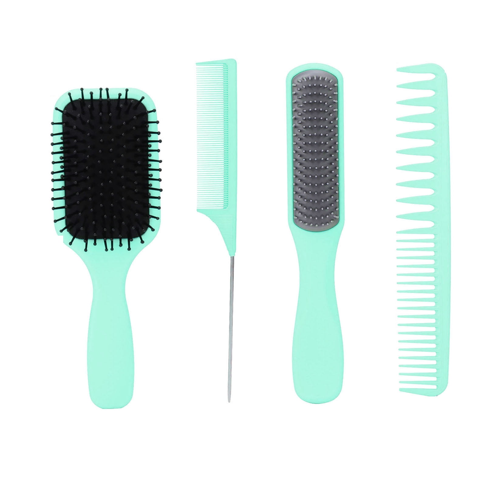4-Piece Hair Brush Set - Detangling Paddle Brush, Professional Styling ...