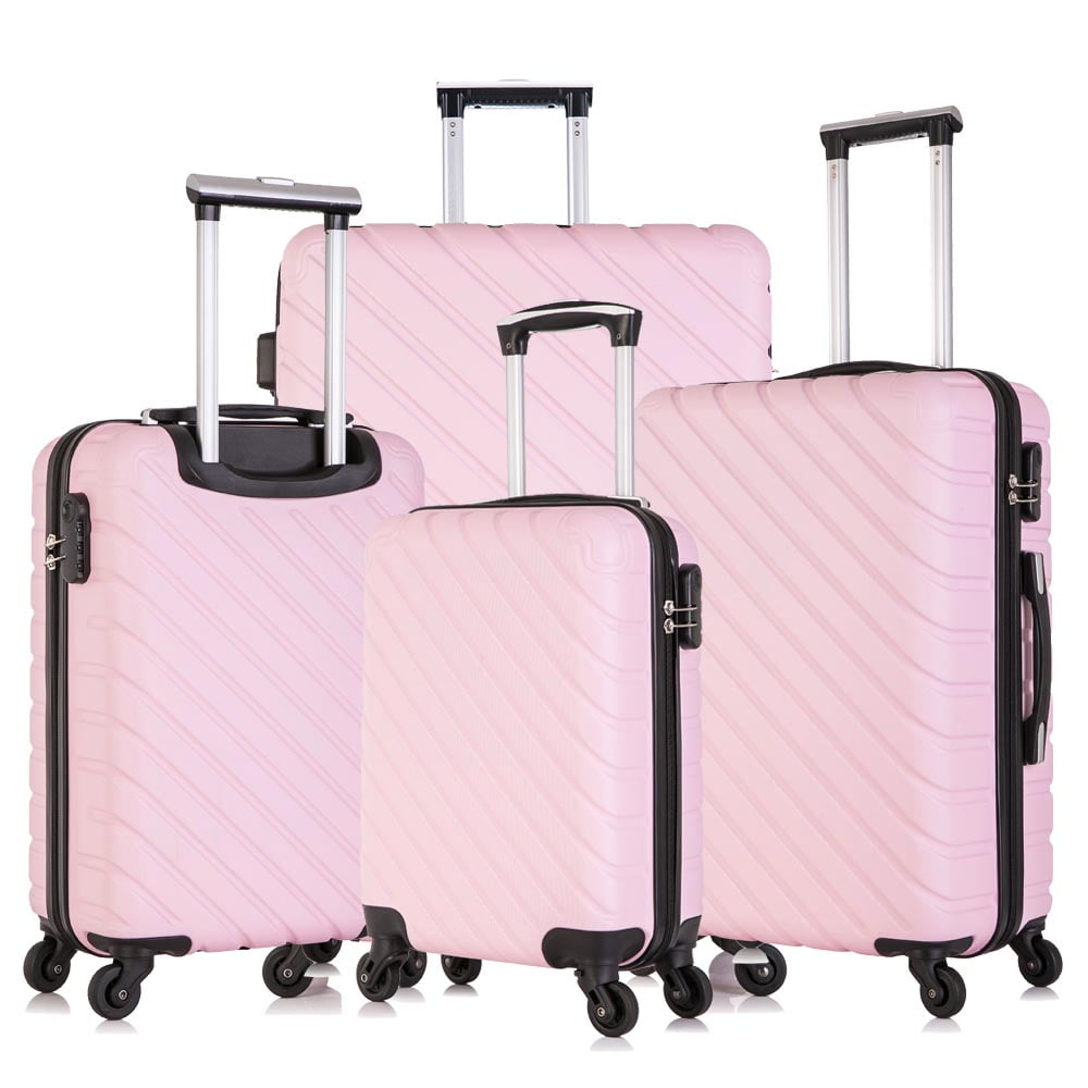 Walmart 4-Piece Hardshell Luggage Set, Travel Suitcase with Spinner ...