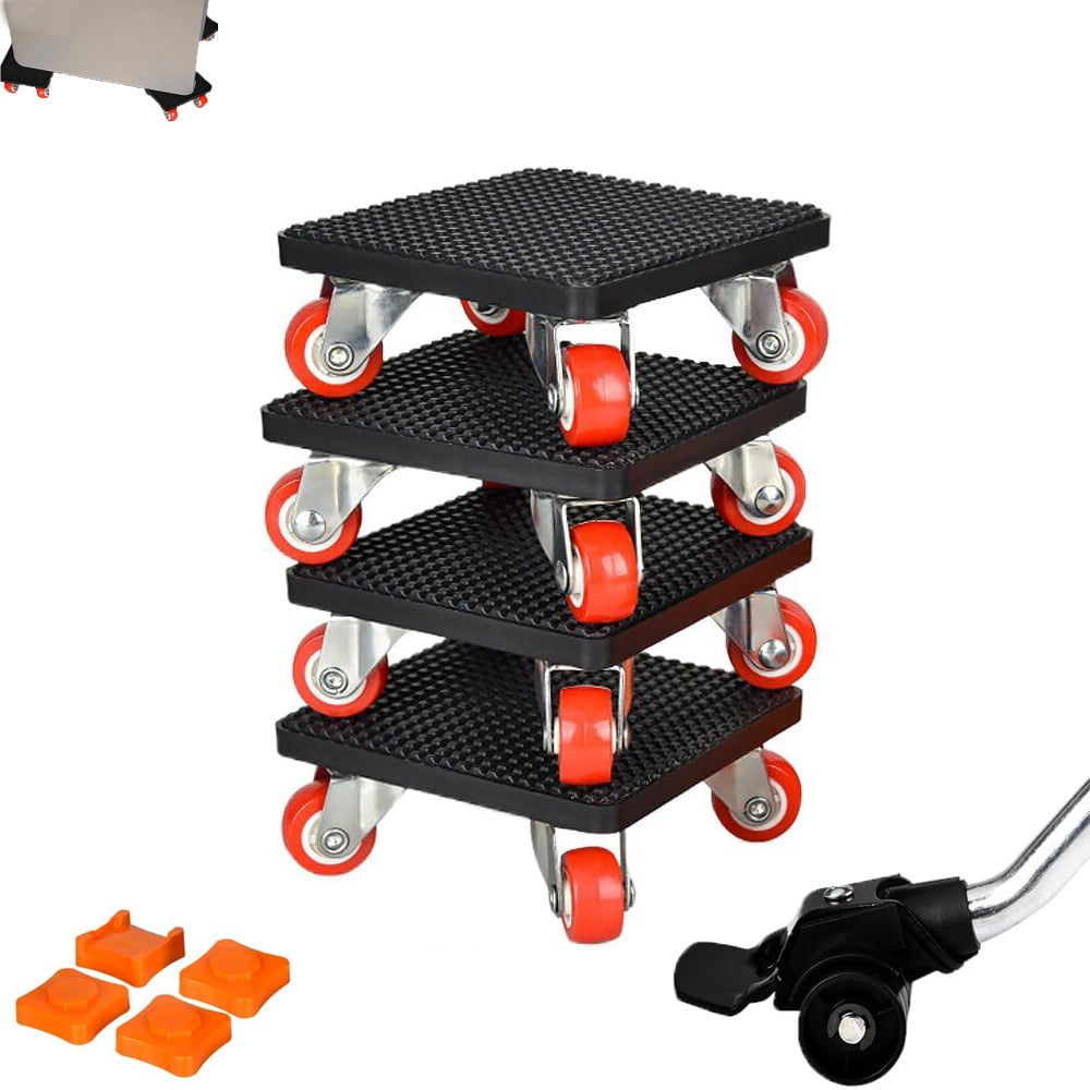 4-Piece Heavy Duty Furniture Moving Tool Set Carbon Steel Dolly with ...