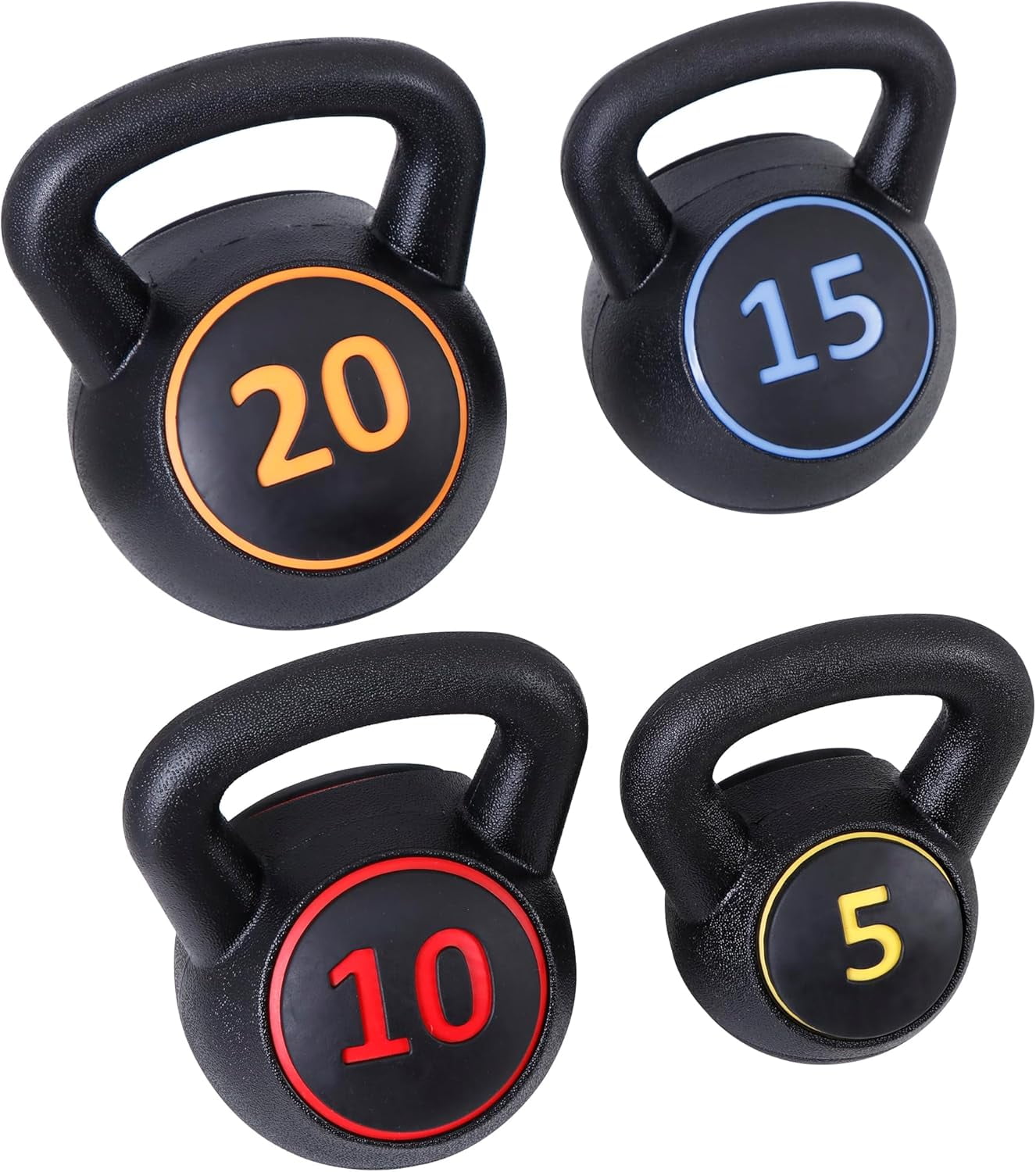 4 Piece Kettlebell Sets for Women Men, Home Gym Exercise Kettle bell ...