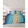 4 Piece King Sheet Set Blue Teal Ombre Sheets Set for King Size Bed ...