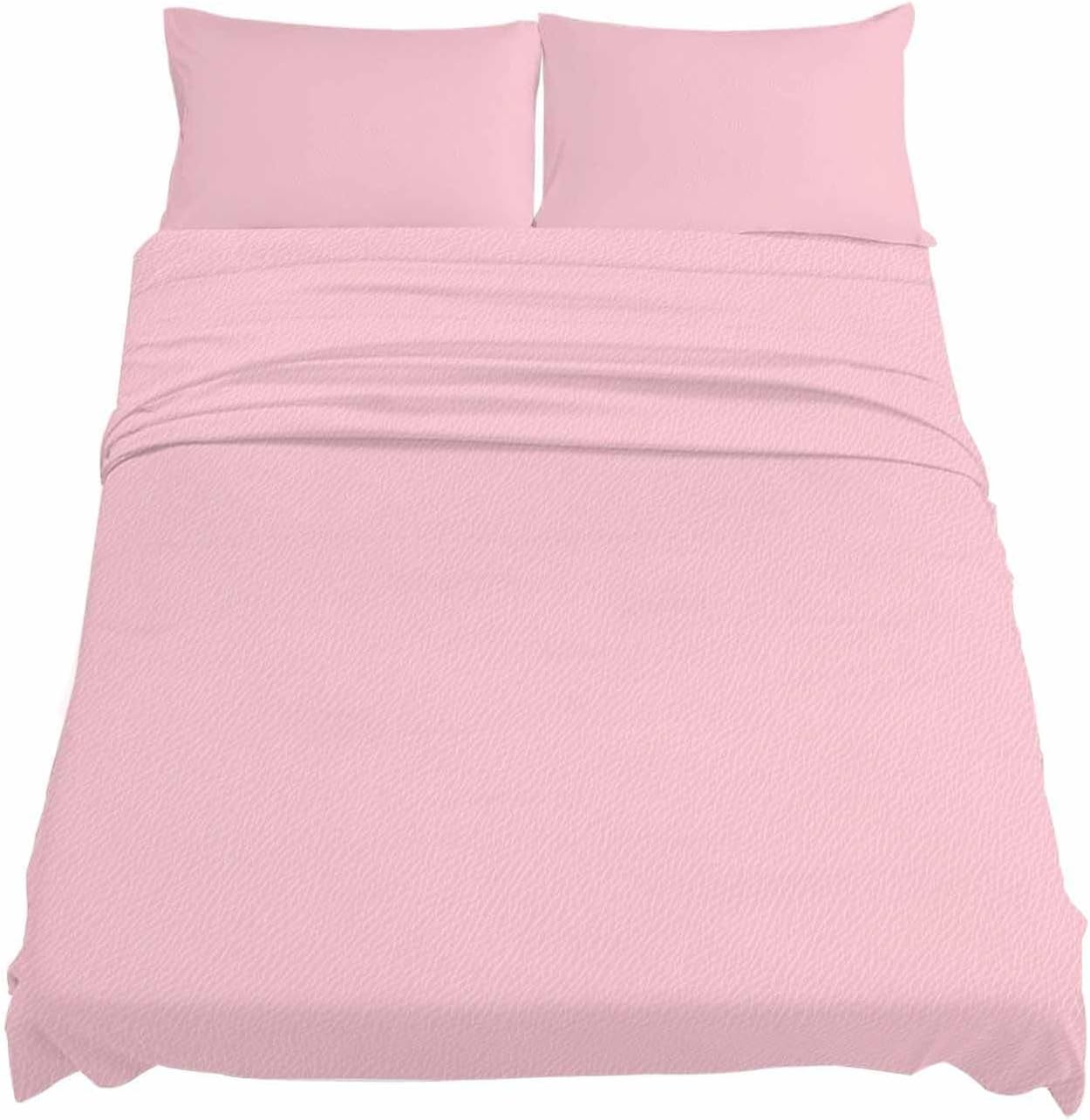 4 Piece King Sheet Set with Romantic Minimalism Abstract Denim Texture ...