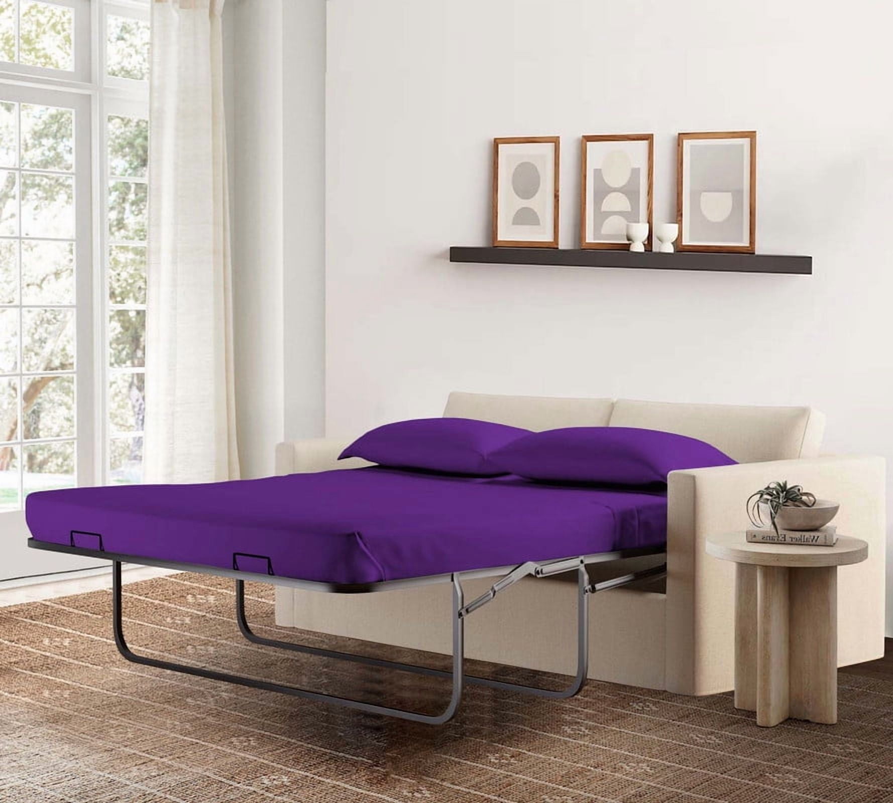 4-Piece King Sleeper Sofa Sheet Set, 100% Egyptian Cotton, 1000 Thread ...