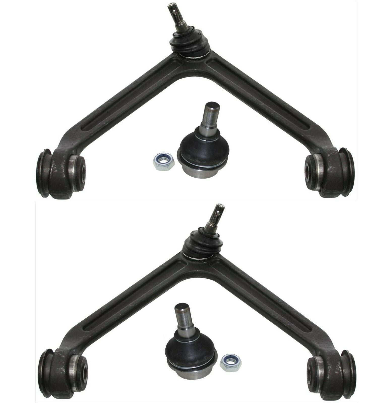 4 Piece Kit Upper Control Arms & Front Lower Ball Joints Fits select ...