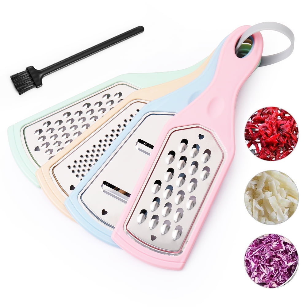 4-Piece Kitchen Grater Set – Handheld Coarse Cheese Grater and Fine ...