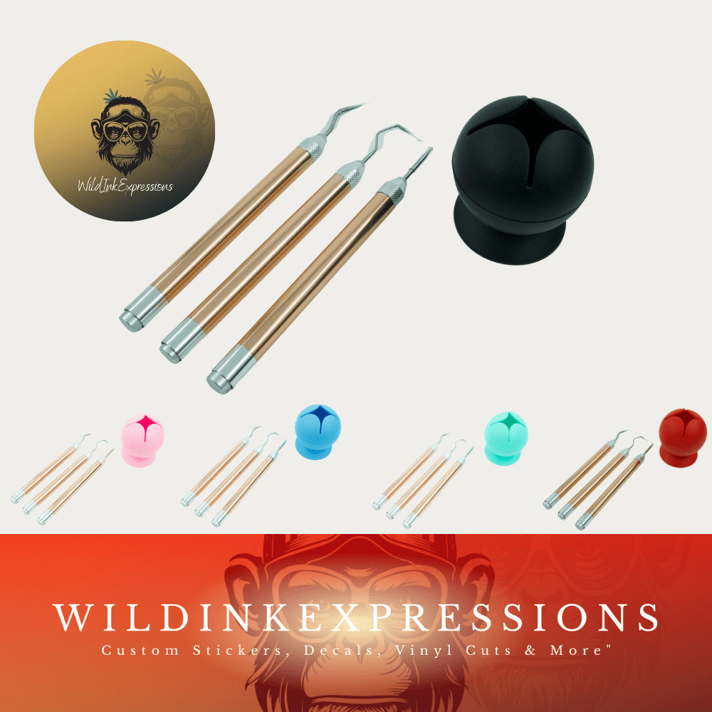 4-Piece LED Vinyl Weeding Tool Set with Scrap Collector Requires ...