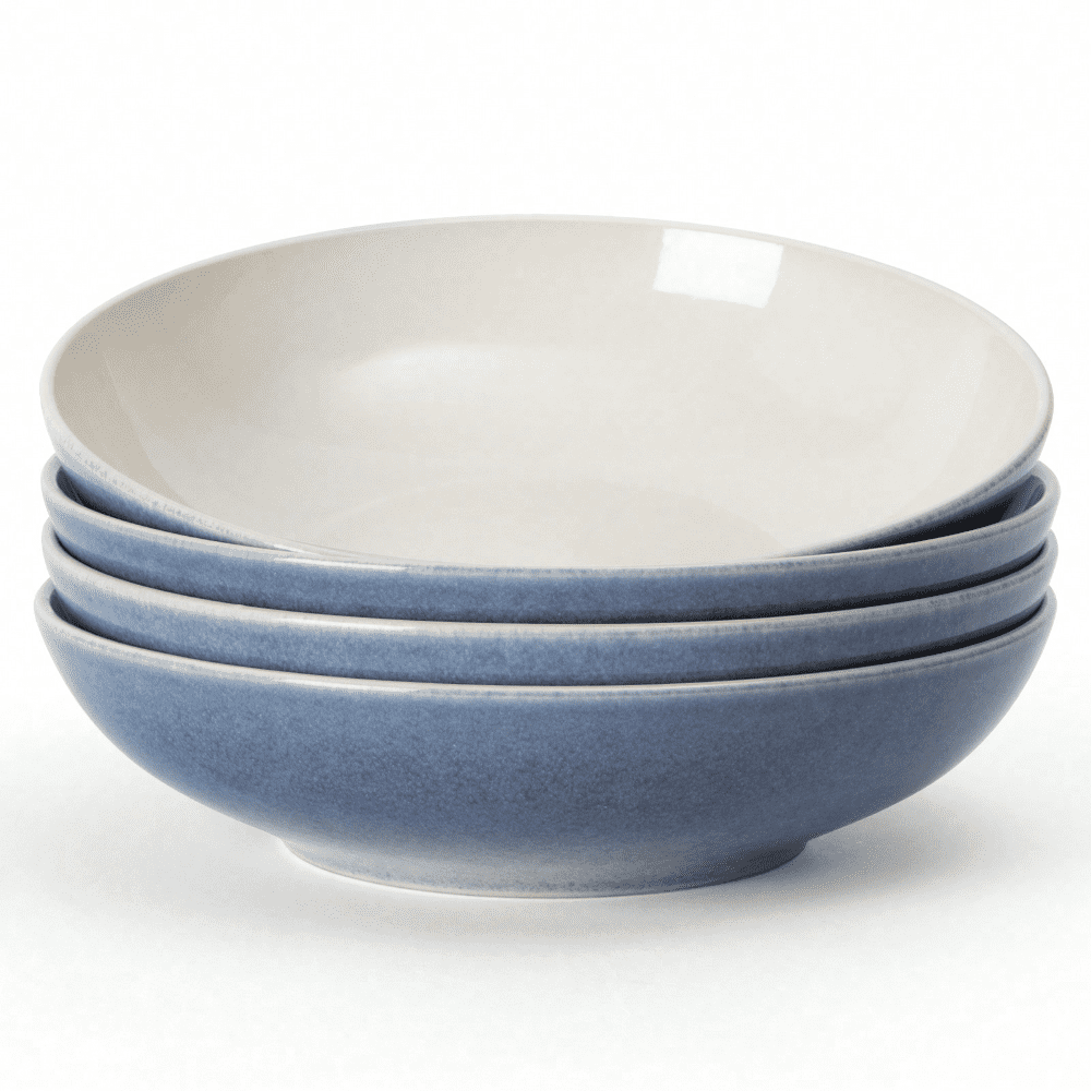 4-Piece Large Pasta Bowls Set, Gradient Stoneware Bowl Set Of 4 ...