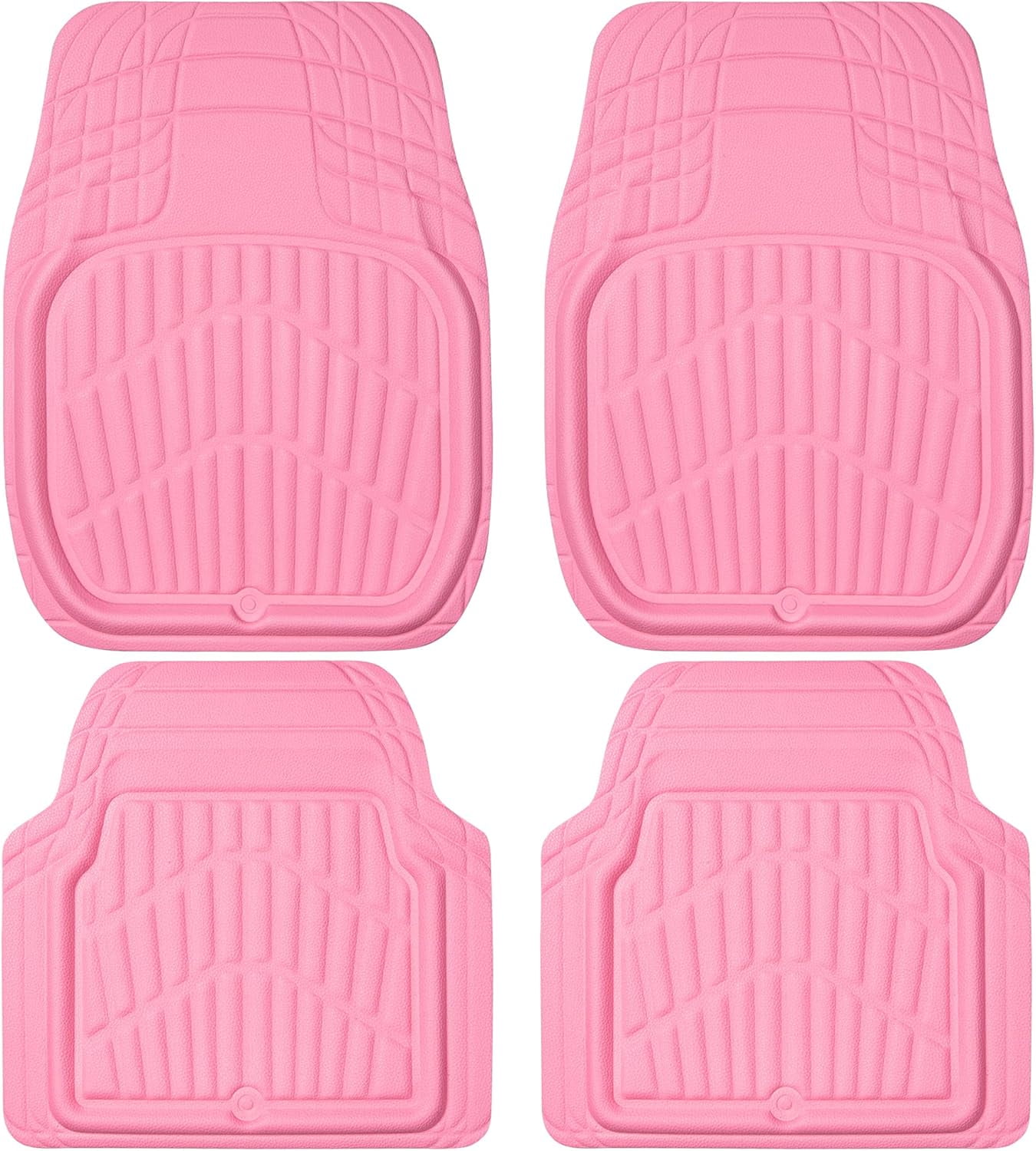 4 Piece Leather Car Floor Mats -3D Cute Girly Waterproof All Weather ...