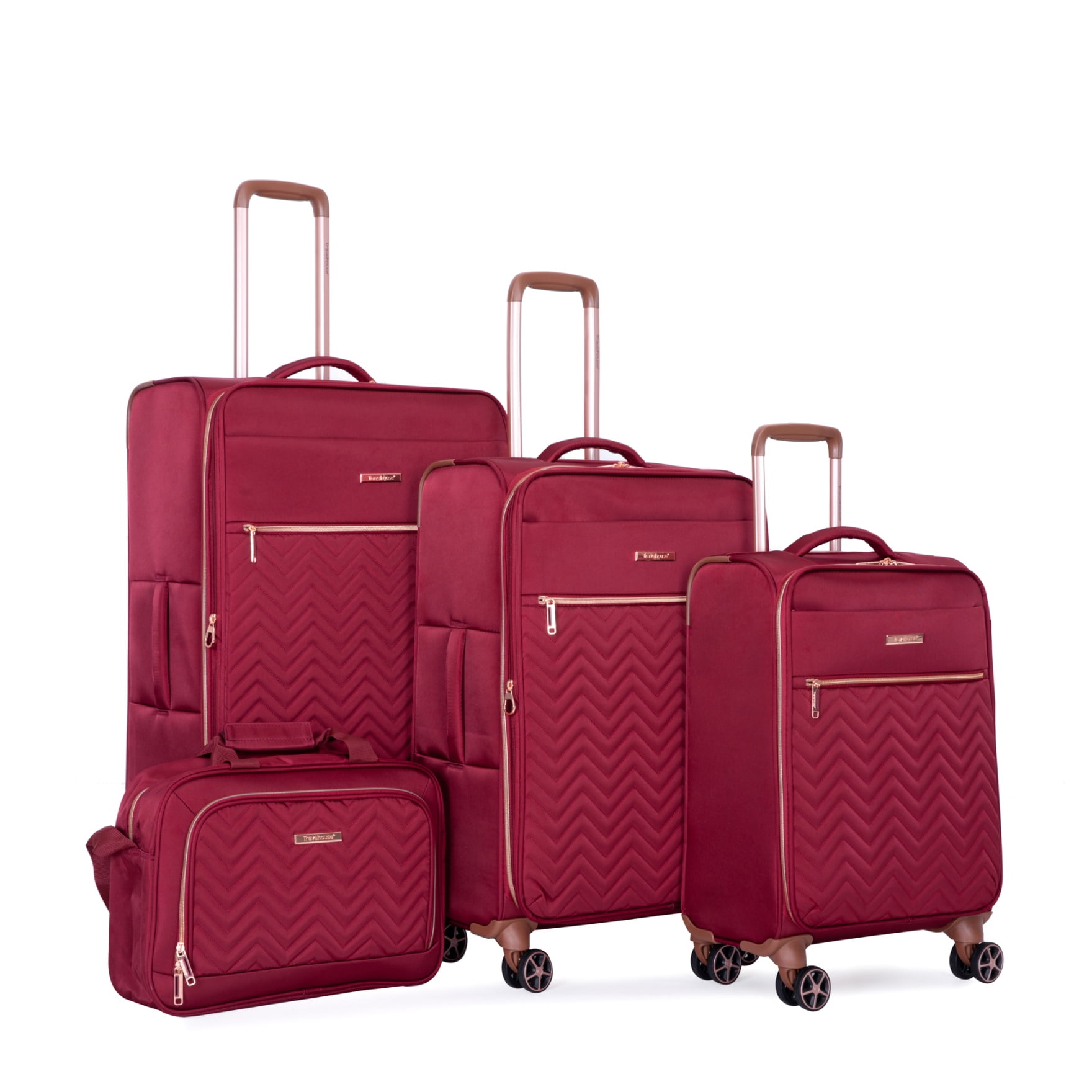 4-Piece Lightweight Spinner Luggage Set Softshell Terylene 16-28 ...