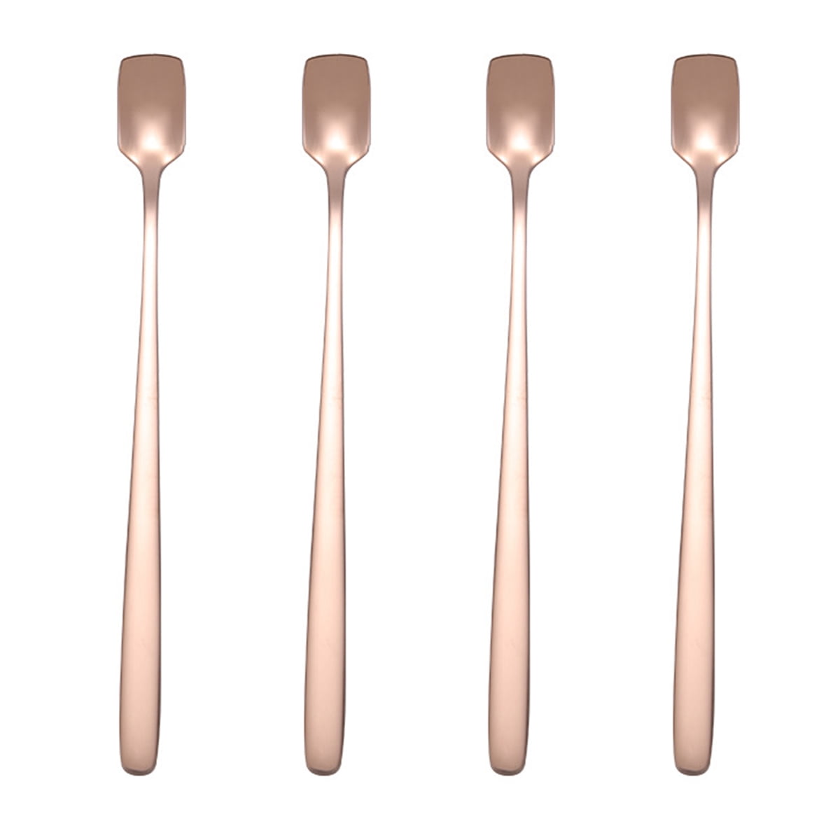 4-Piece Long Handle Spoon, Coffee Stirrers, Iced Teaspoon,Ice Cream ...