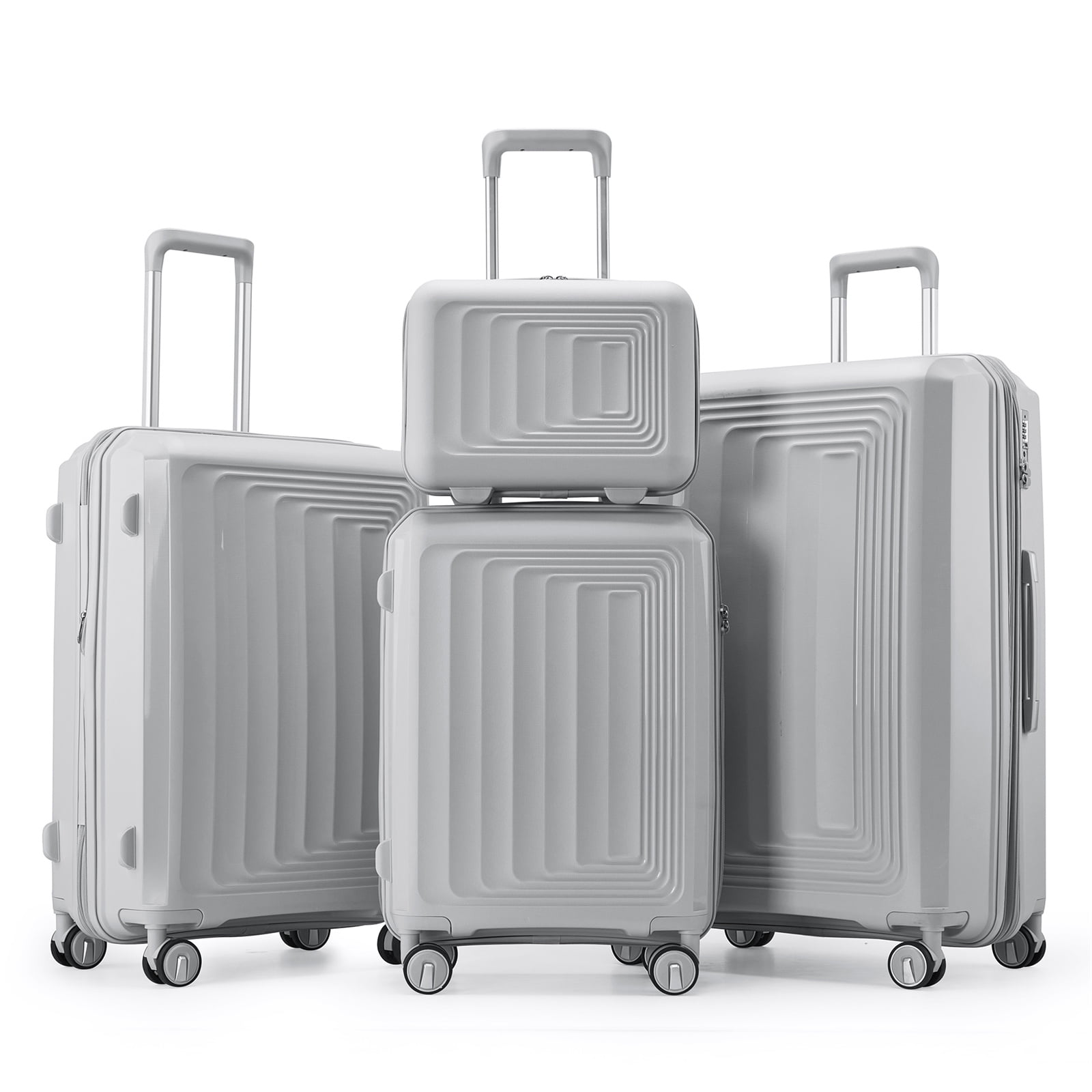 4 Piece Luggage Set(14/20/24/28), Carry on Suitcase Set with Spinner ...