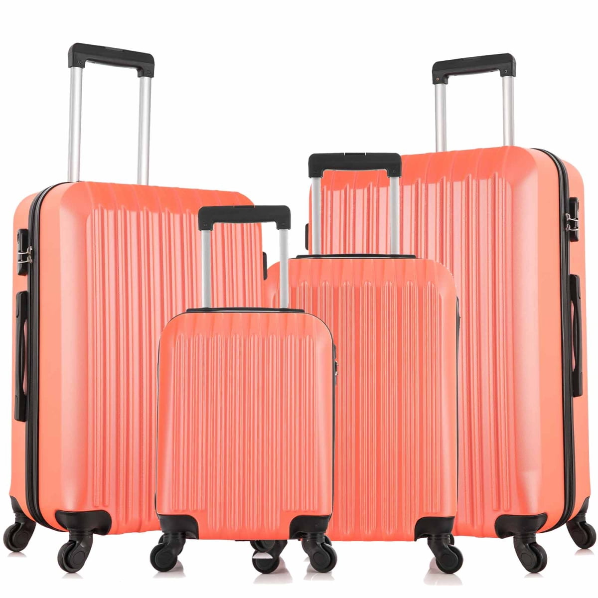 4 Piece Luggage Sets, Expandable ABS Luggage Hardside Carry on ...