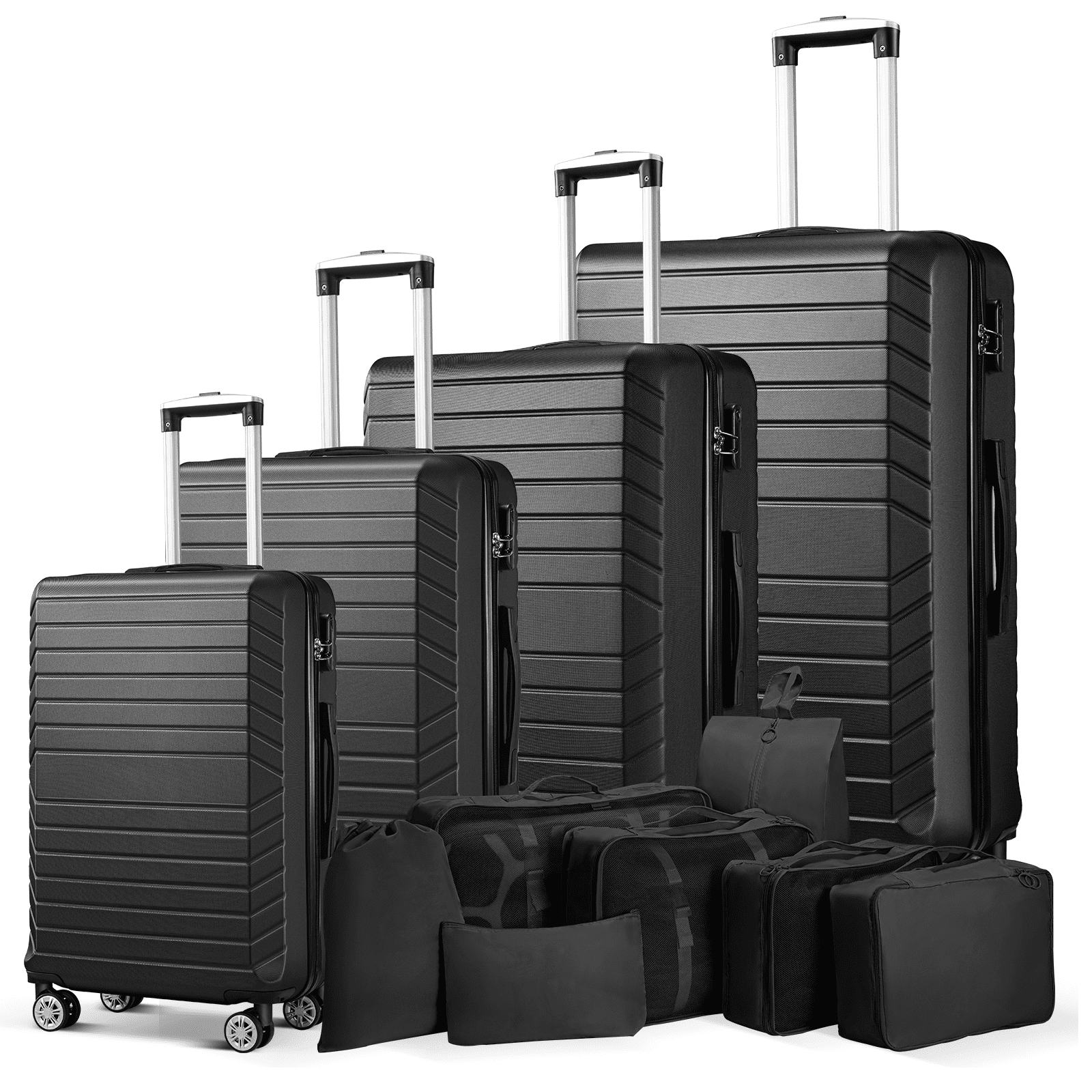 4 Piece Luggage Sets Travel Suitcase Set,20/24/28/32 inch Luggage with ...